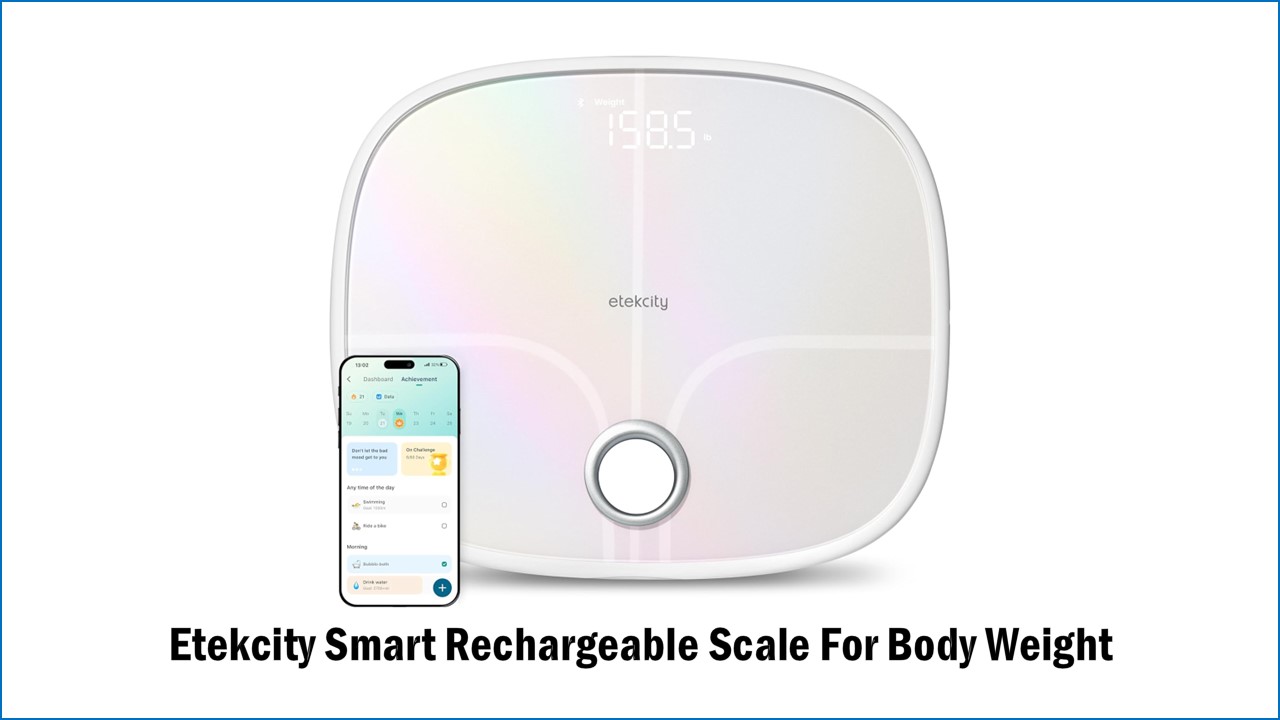 Etekcity Smart Rechargeable Scale For Body Weight Bmi Fat Muscle