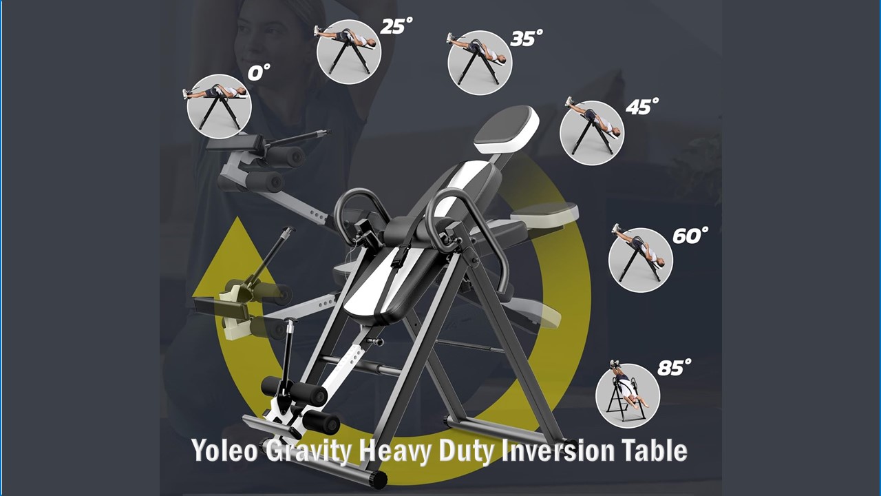 Yoleo Gravity Heavy Duty Inversion Table Review - Health Fitness